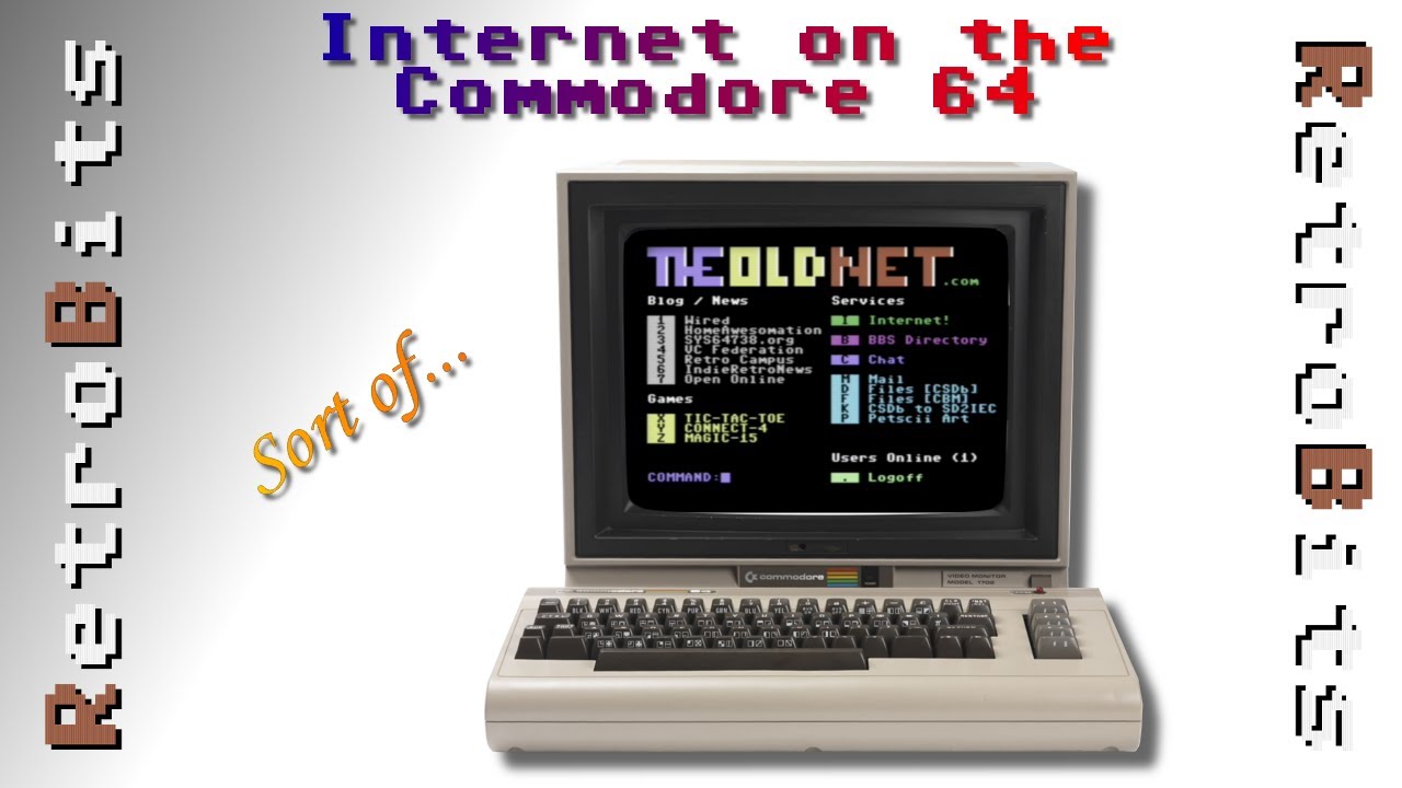 RetroBits - Browsing The Internet On A Commodore 64 with The Old Net BBS - The Oasis BBS