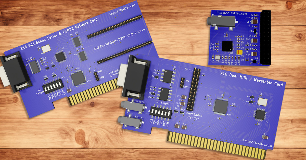 Commander X16 Expansion Cards: Network, Serial & MIDI - The Oasis BBS