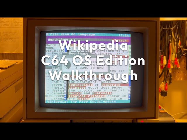 C64 OS Wikipedia App Walkthrough - The Oasis BBS